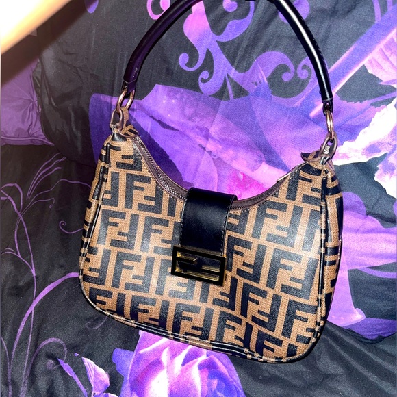 Fendi | Bags | Fendigraphy Smallbrown Ff Fabric Bag | Poshmark